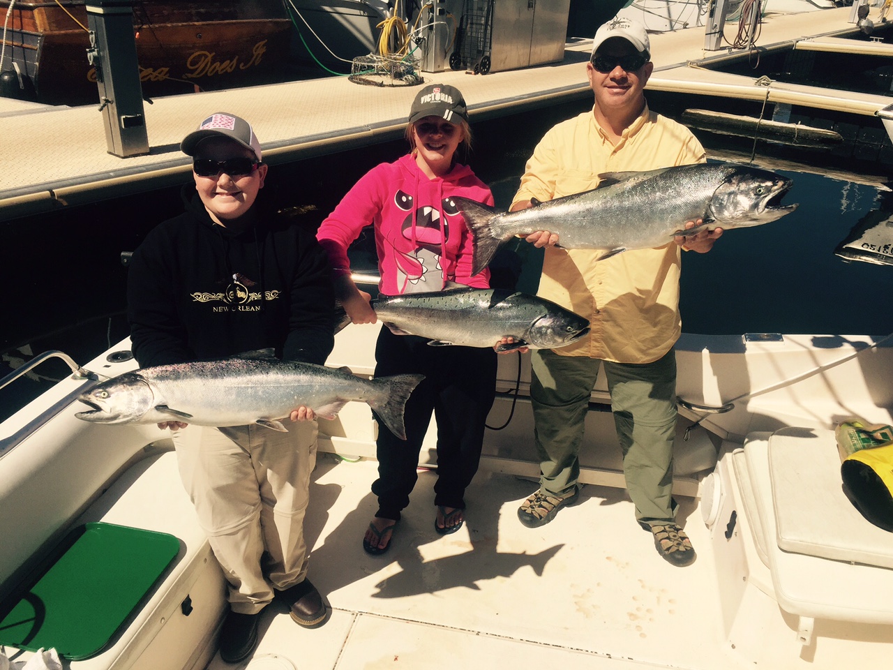 Spring Salmon caught in Victoria BC - Adam's Fishing Charters